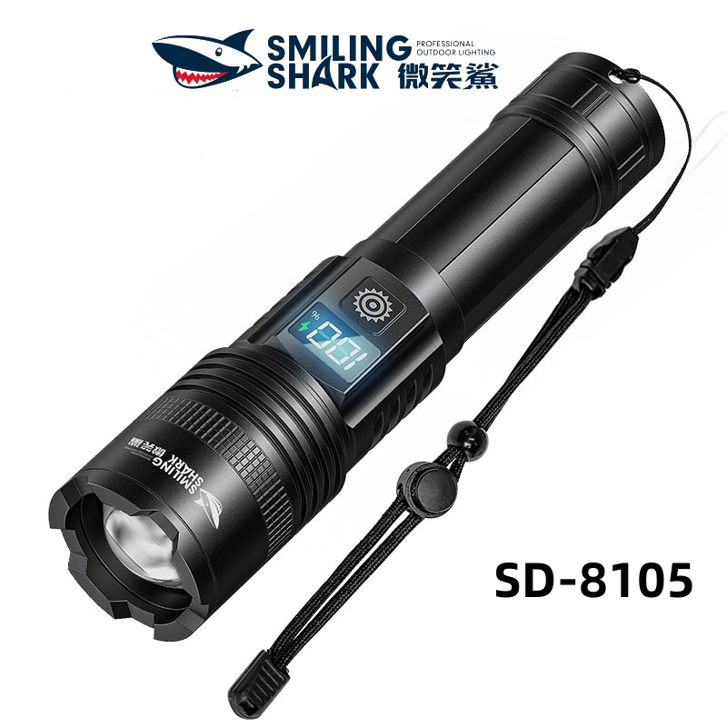 Smiling Shark SD8105 Flashlight M60 6000LM Powerful Torch Light Strong ...