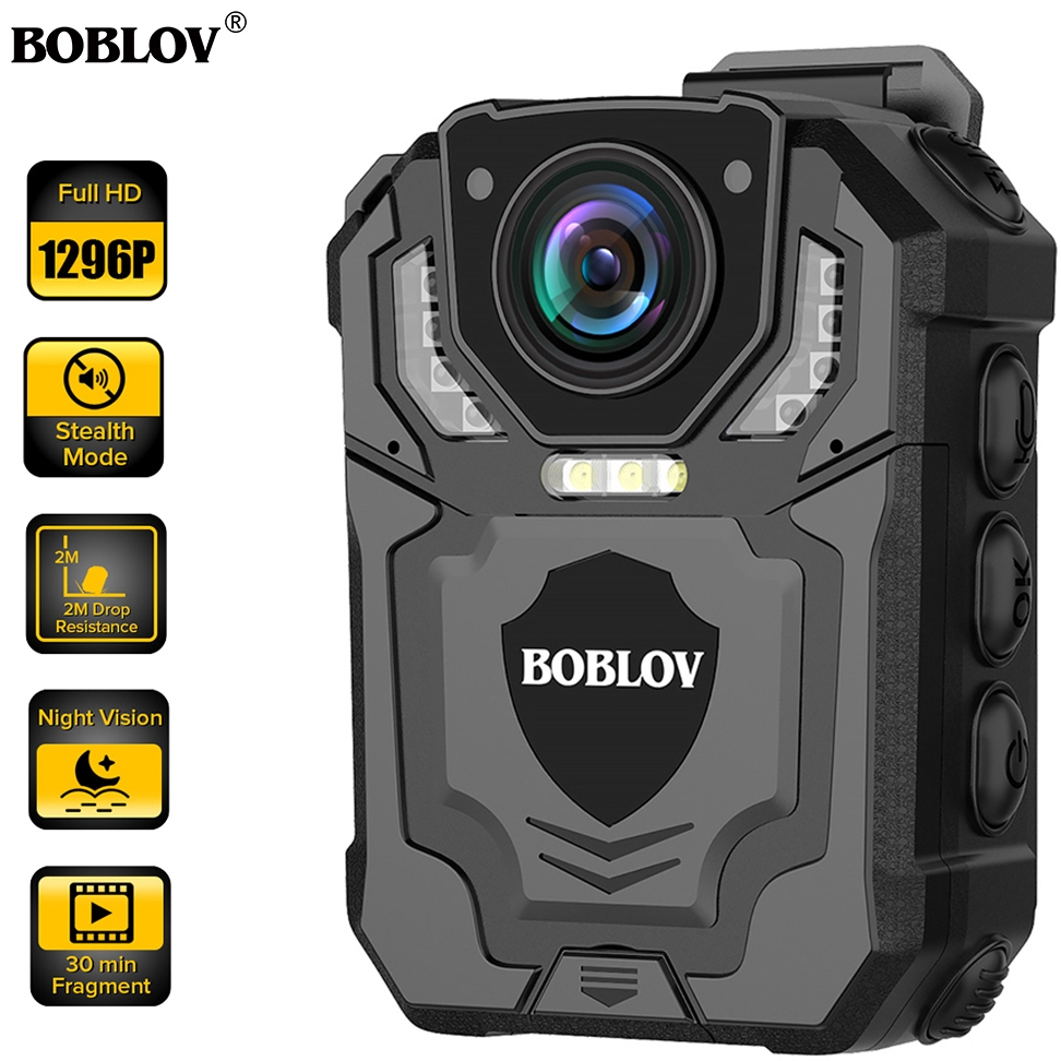 BOBLOV T5 HD 1296P Waterproof Body Police Camera with Night Vision ...