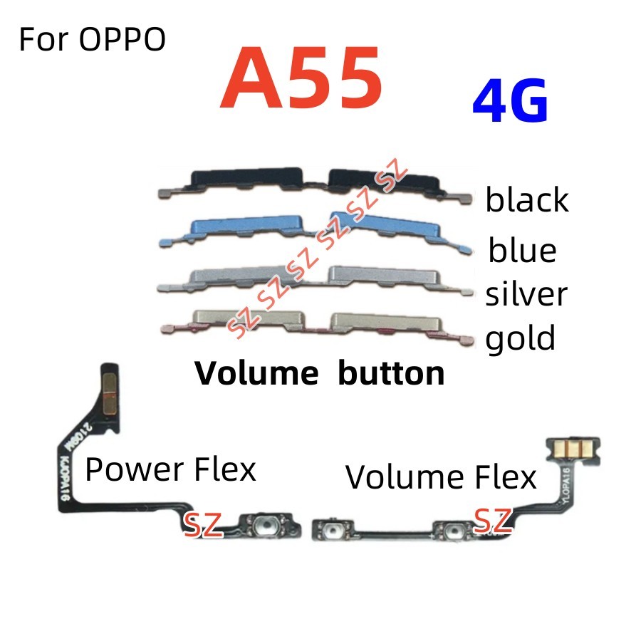 For OPPO A55 4G CPH2325 Side Power button + Volume Button Key Housing ...