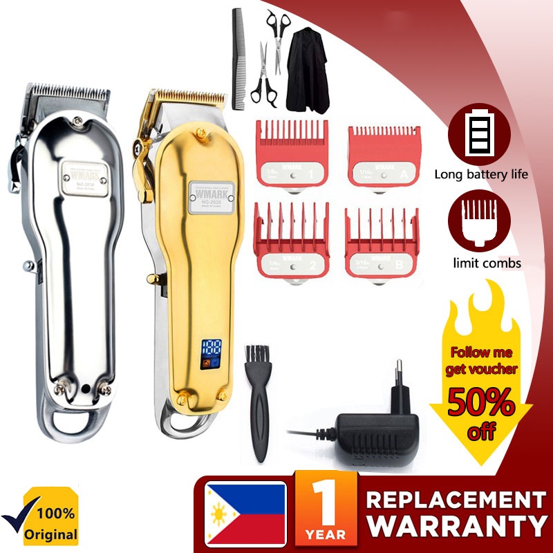 WMARK NG-2020B Rechargeable Hair Trimmer Adjustable All-metal Desgin ...