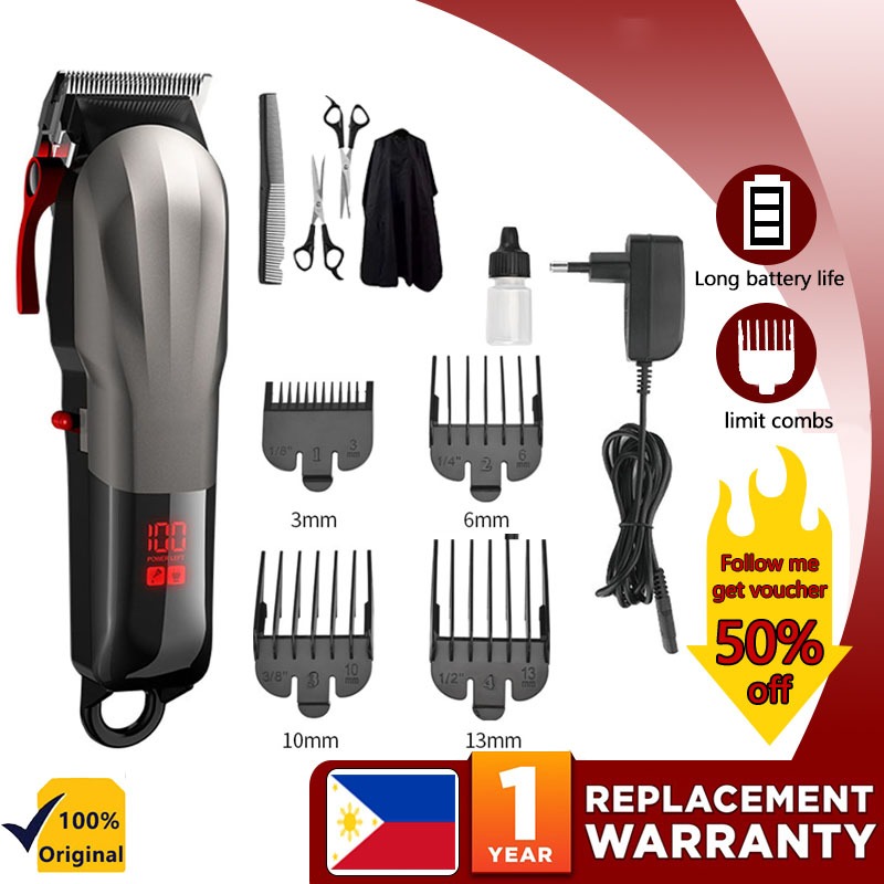 WMARK NG-115 Electric Rechargeable Hair Clipper Digital Display ...