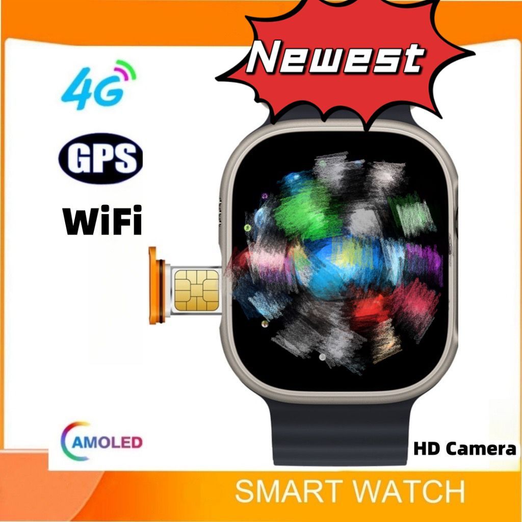 4G SIM Smart watch WIFI HK Ultra ONE AMOLED Screen Android bluetooth ...