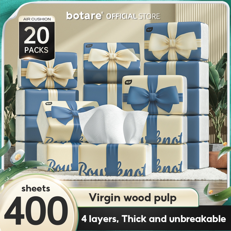[ 20 Packs] Botare Air-cushion Deluxe Comfort Tissue Paper 4 Ply ...