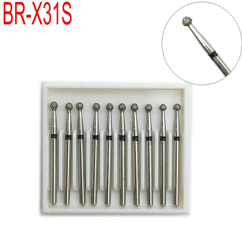 Type BR-X31S Power Tool Drill Bits 10pcs/set Dental Diamond Burs Drill ...