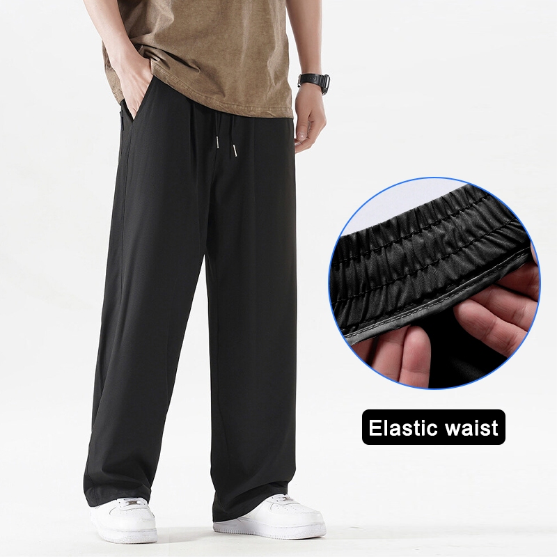 Slacks for men straight cut Fashion pants New Pants Korean ice silk ...