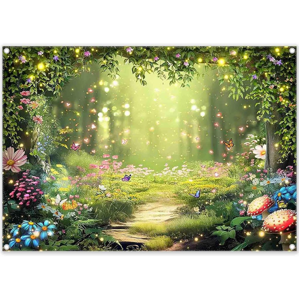 7x5ft Polyester fabric Enchanted Forest Photography Backdrop Fairy ...
