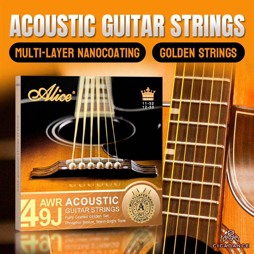 Alice Acoustic Guitar Strings Hexagonal Core Phosphor Bronze Strings ...