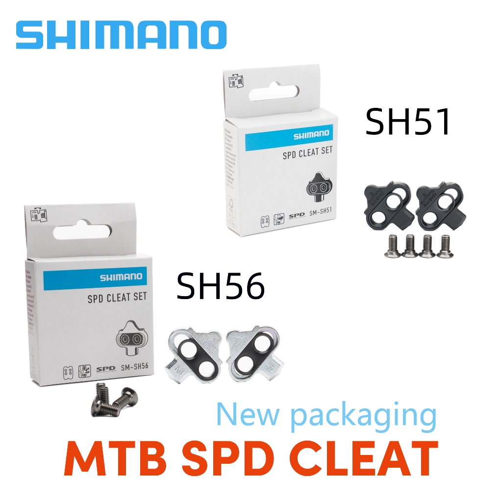 SHIMANO SPD SH51 SH56 Cleat Set Mutter Platten MTB Mountain Bike Pedal ...
