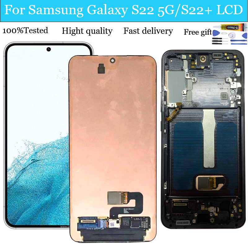 Original AMOLED Samsung Galaxy S22 Plus 5G LCD Display Touch Screen ...