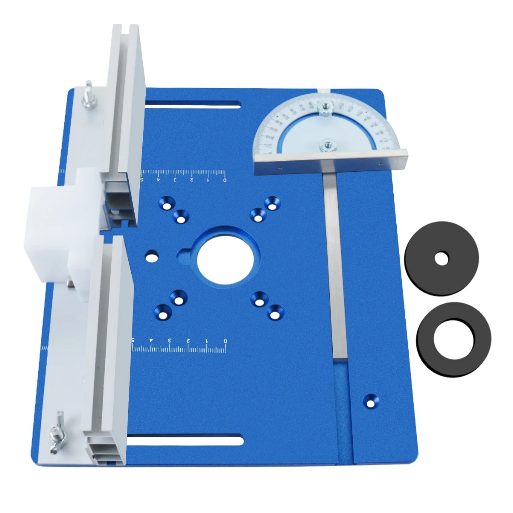 Blue Set Aluminium Router Table Insert Plate Woodworking Trimmer ...