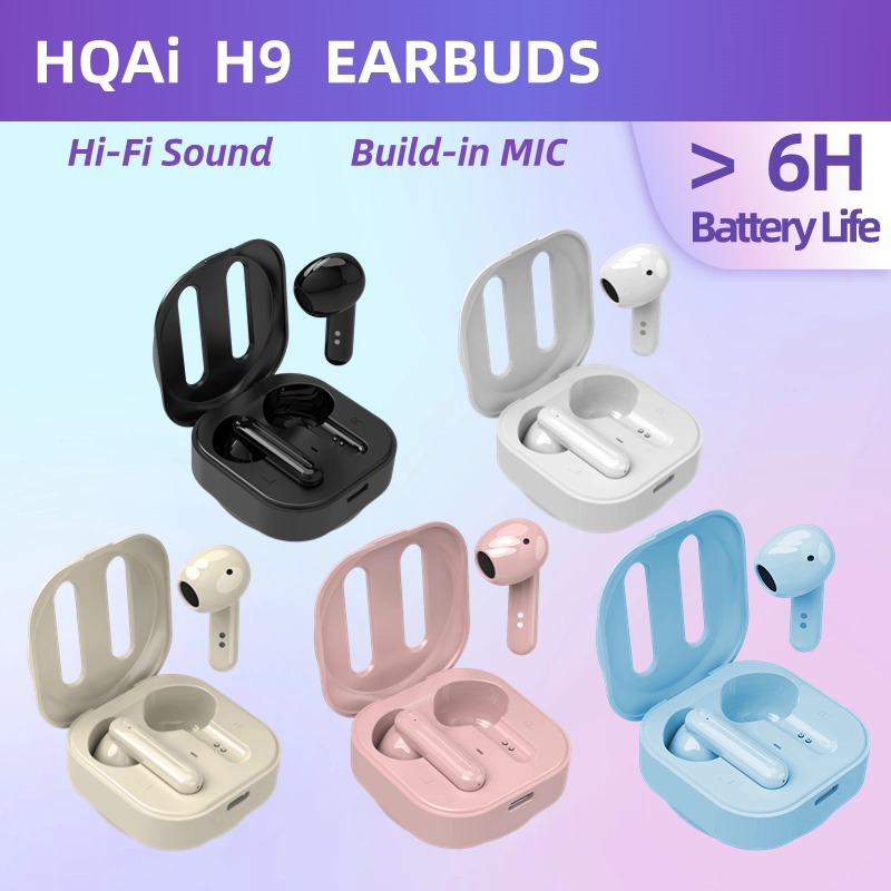HQAi H9 Earbuds Build-in Mic TWS wireless Bluetooth Earphones Noise ...