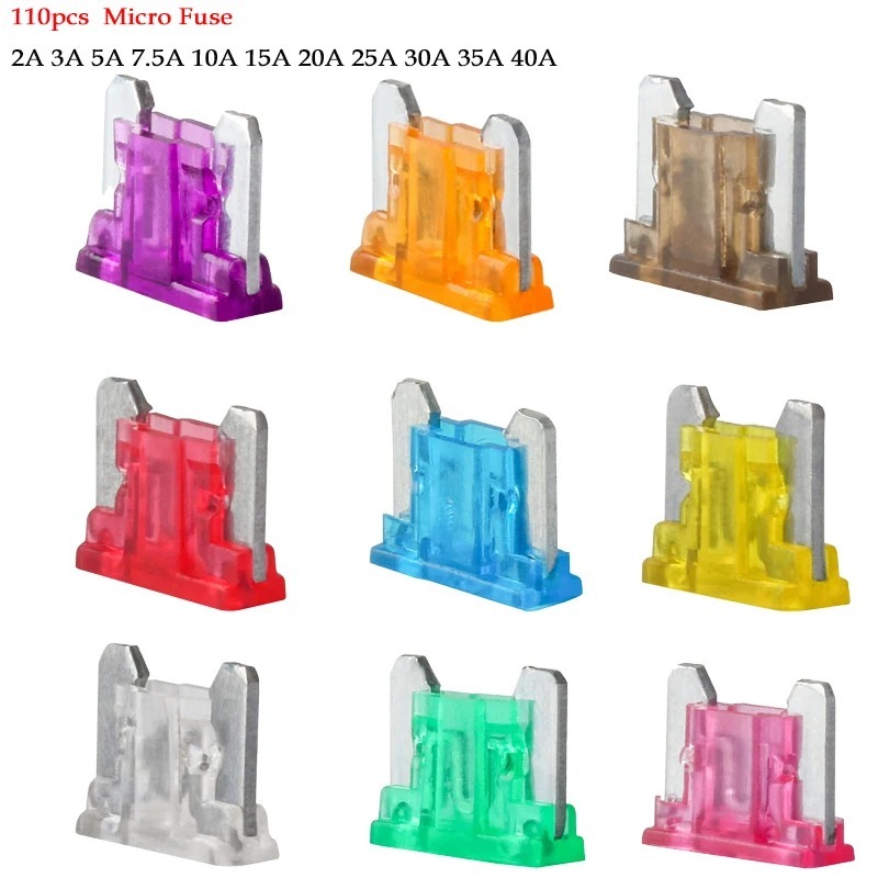 100/50/10pcs Micro Car Fuses Automotive Blade Type Mini Fuse Assortment ...