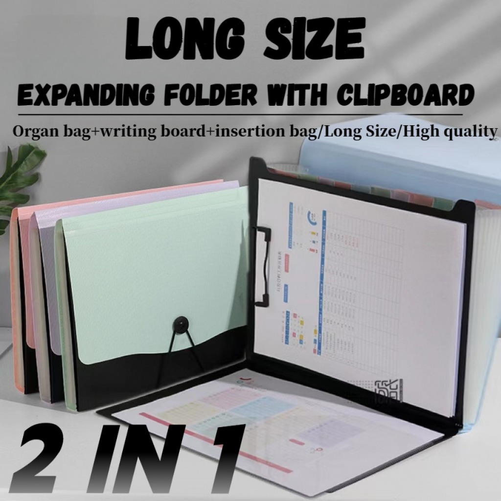 3 In1 Long Clipboard Folder File Organizer Expanding File Folder 13 ...