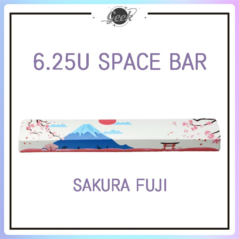 Sakura Fuji 6.25U Space Bar Keycaps PBT Dye Sublimation OEM Profile ...