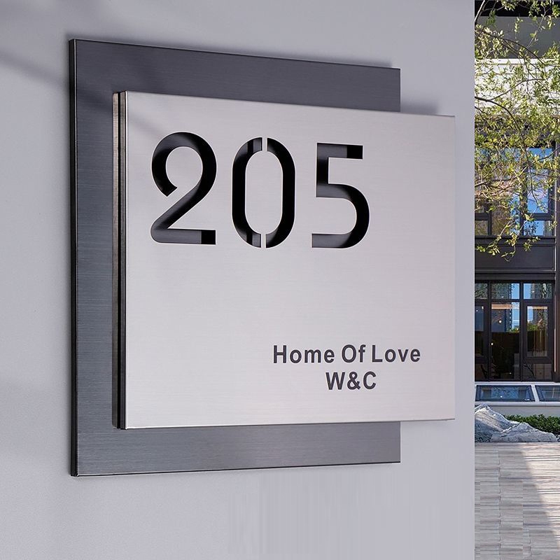 Custom made Stainless Steel House Plate Address Nombor Rumah Tanda ...