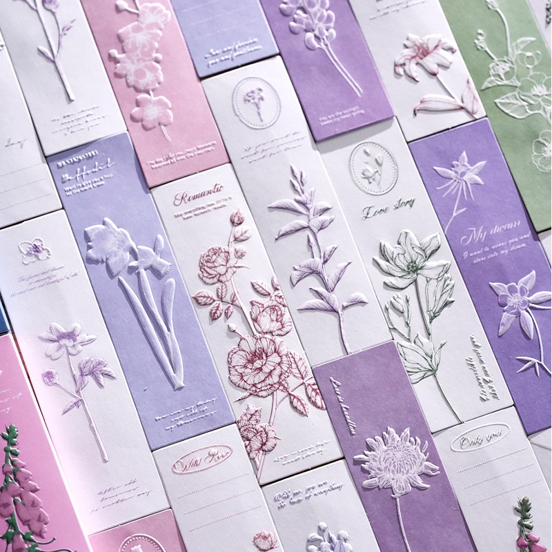 20-30pcs/Box Kawaii Flowers Bookmarks Natural Plants Pages Holder Books ...