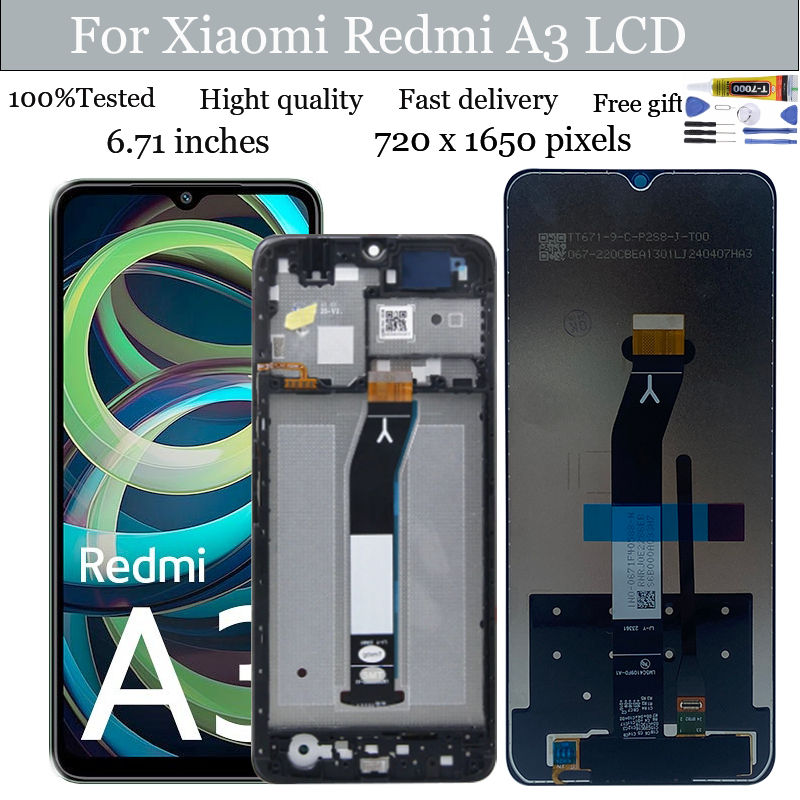 6. 71 inch For Xiaomi Redmi A3 Lcd Display Touch Screen Digitizer Assembly For Redmi A3 lcd ...