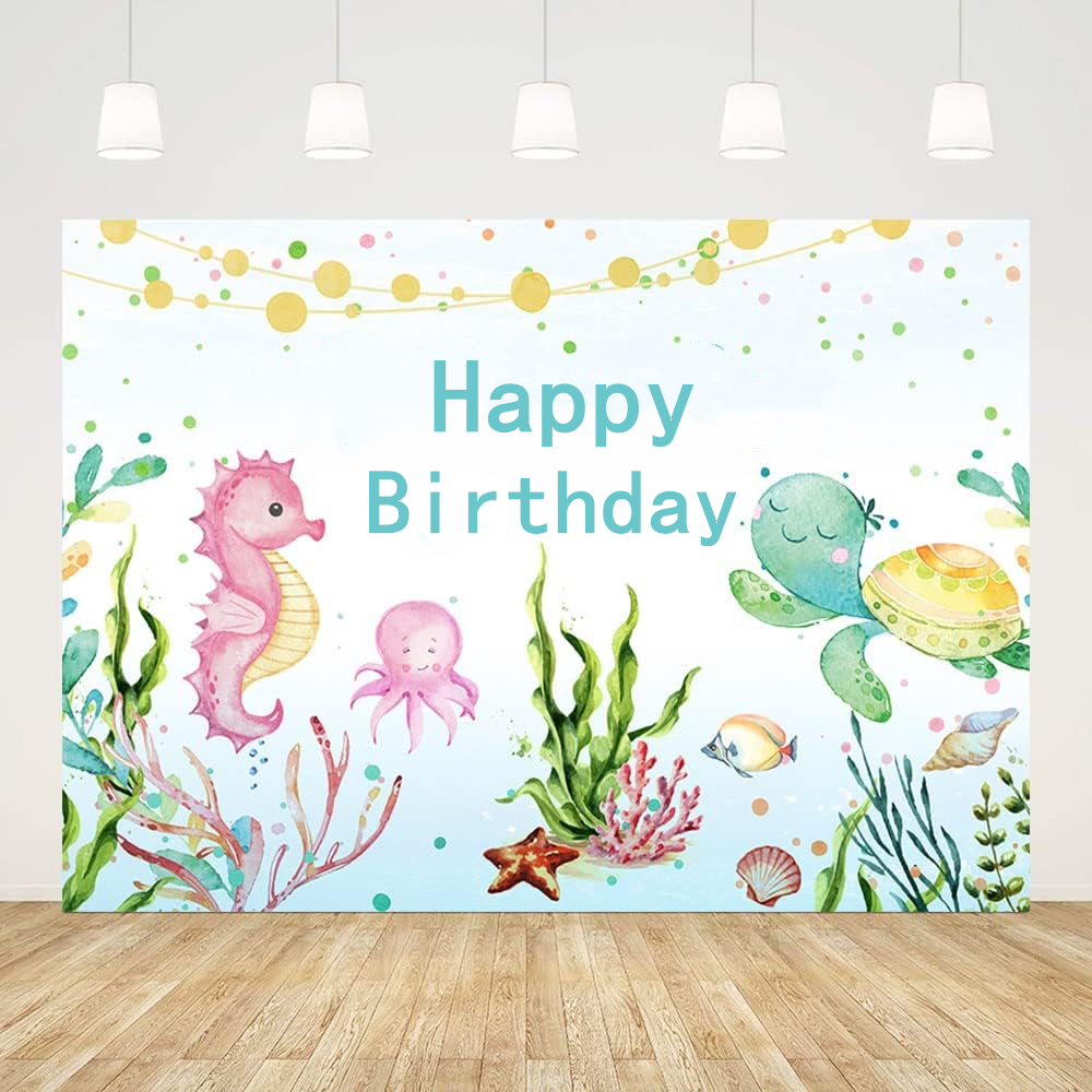 5x3ft Under The Sea Photography Backdrop 1st Birthday Decorations for ...