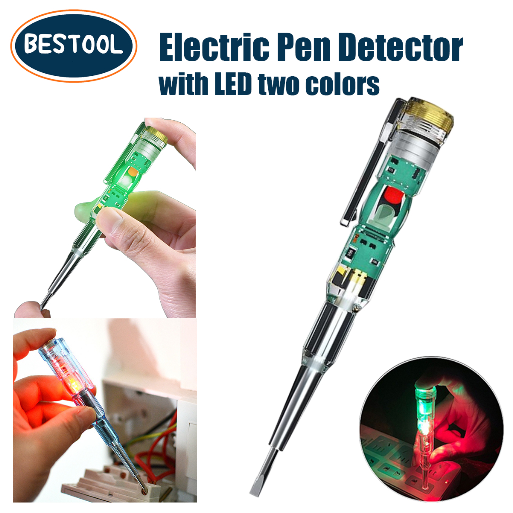 Electric Pen Detector with LED two colors Contact Induction Test Pencil ...