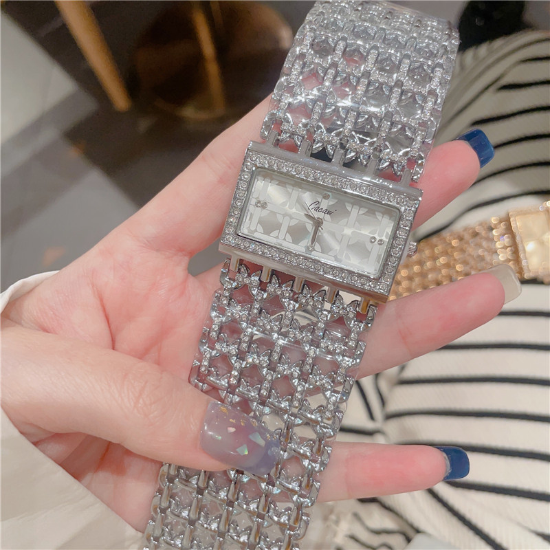 Cacaxi Medieval style new IP electroplated square watch popular diamond ...