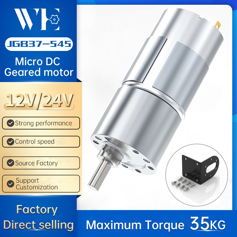 JGB37-545 Micro Reduction DC Brush Motor 12V/24V Forward And Reverse ...