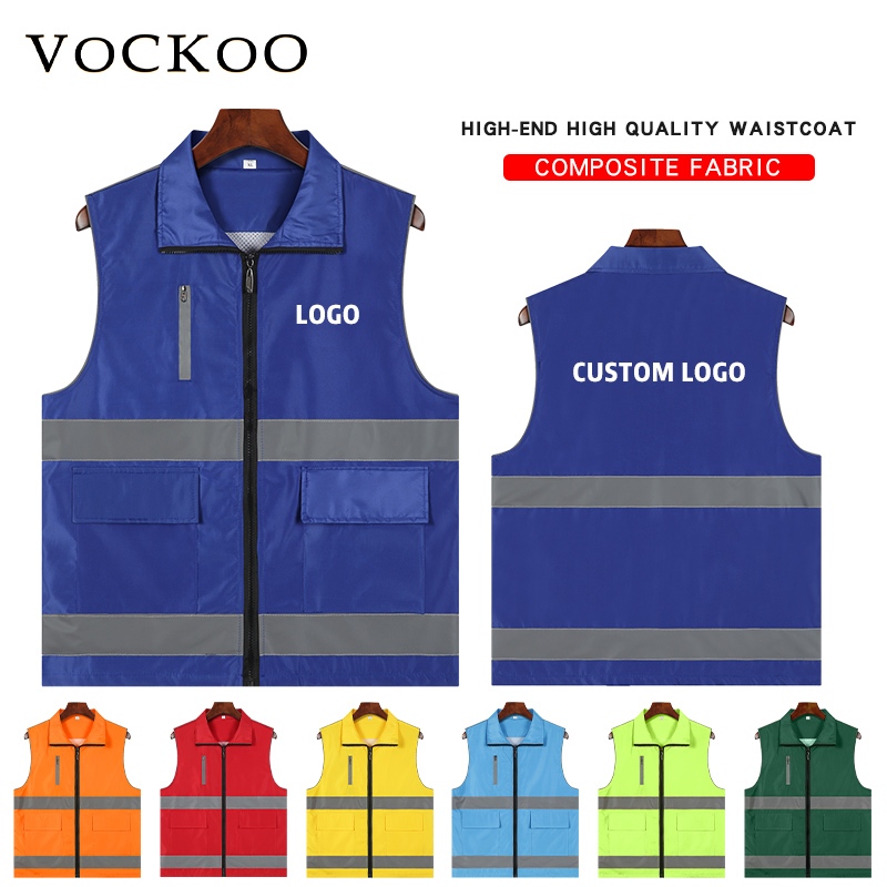 Vockoo#Reflective Safety Sleeveless Jacket Advertising Vest Volunteer ...