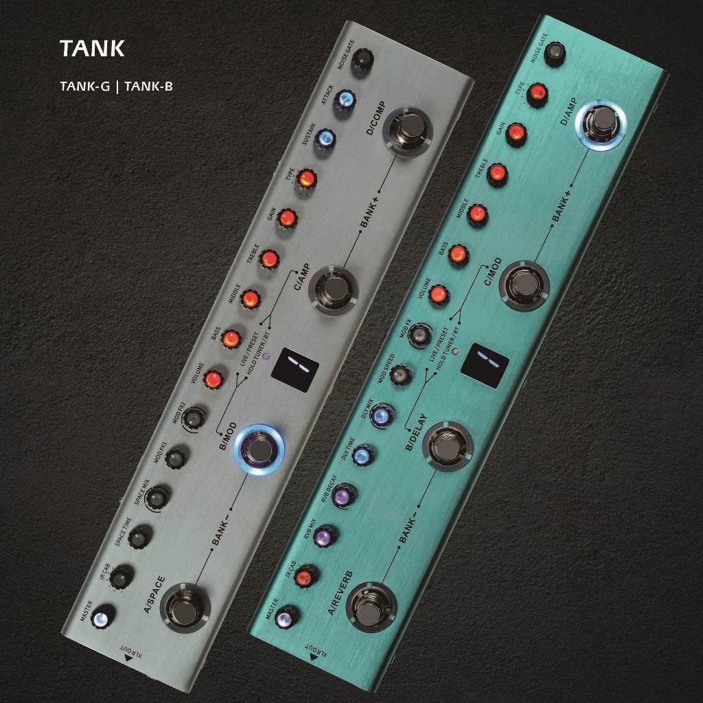 M-VAVE Tank-G Tank-B BASS V2 versions Electric Guitar Effects ...