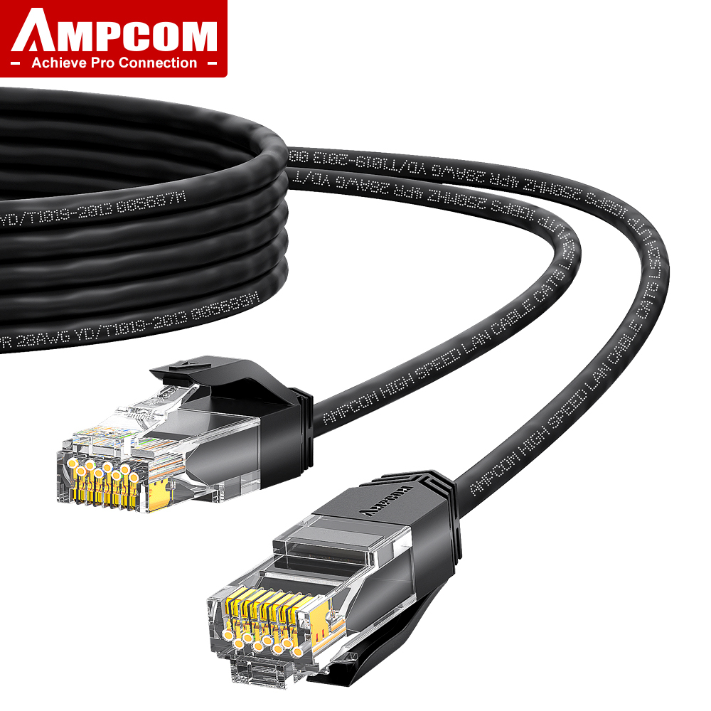 AMPCOM CAT6 Slim Ethernet Cable , 1G UTP Oxygen-Free Copper Cable, 0.2M ...
