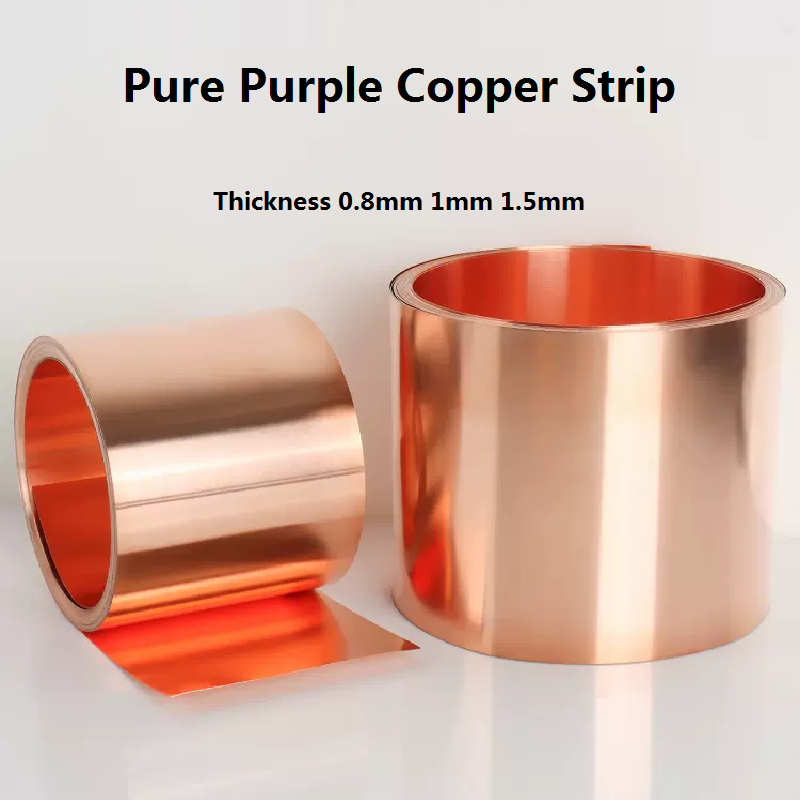 0.8mm 1mm 1.5mm Copper Strip Pure Copper Foil Red Copper Skin Grounding ...