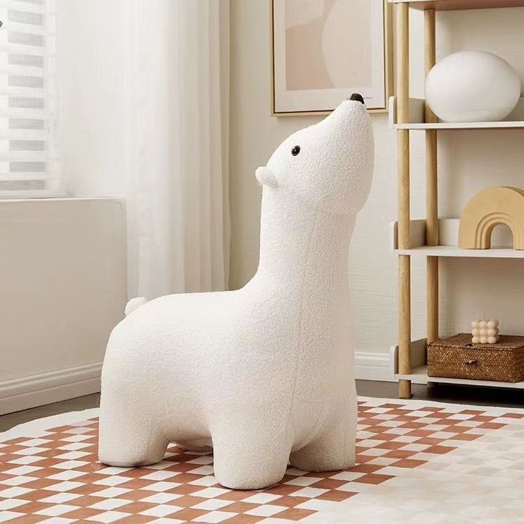 Polar Bear Animal Seat Child Stool Low Stool Influencer ins Ornaments ...