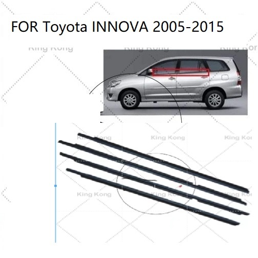 1SET Car outside window weatherstrip For toyota innova 2005 2006 2007 ...