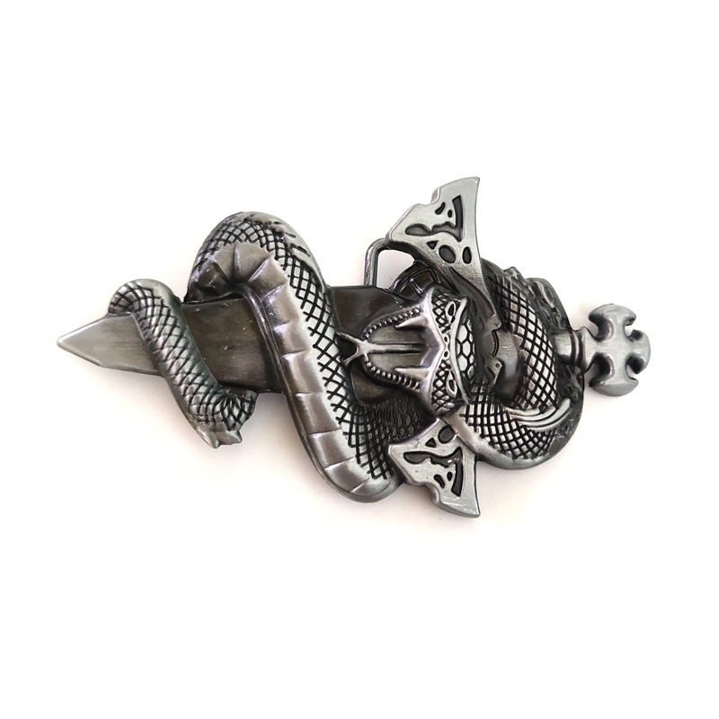 2024 New Fashion Trendy Belt Buckle Snake Wizard Sword Super Cool ...