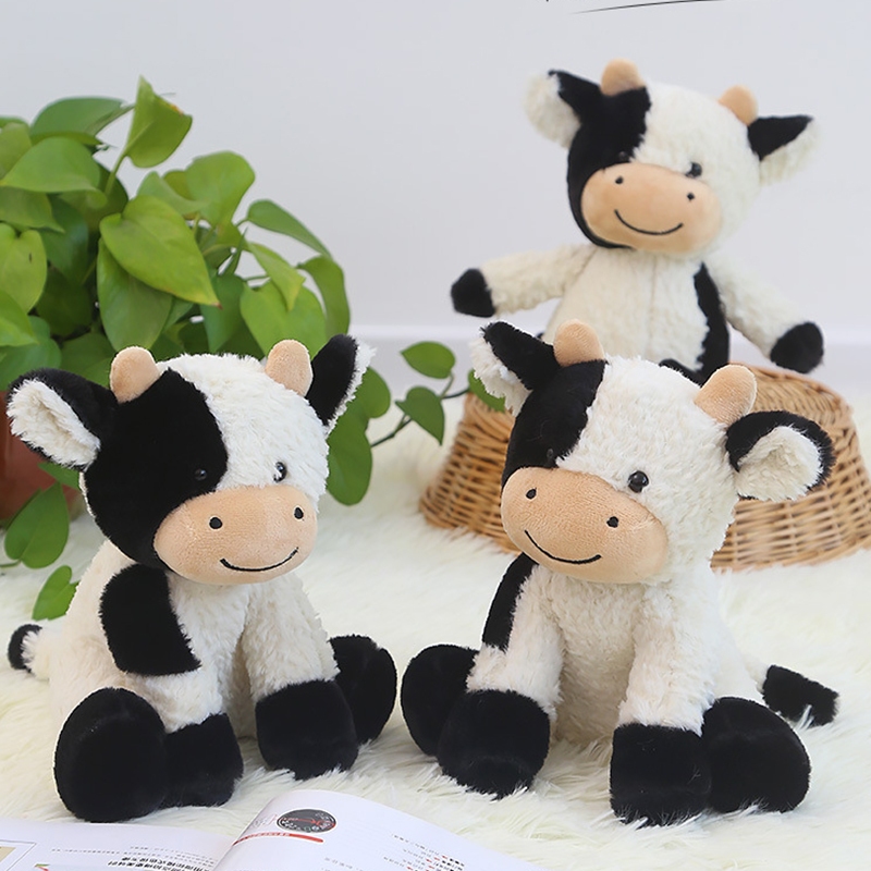 Cute Animal Cartoon Cows Stuffed Plush Toy Kawaii Cattle Comfortable ...