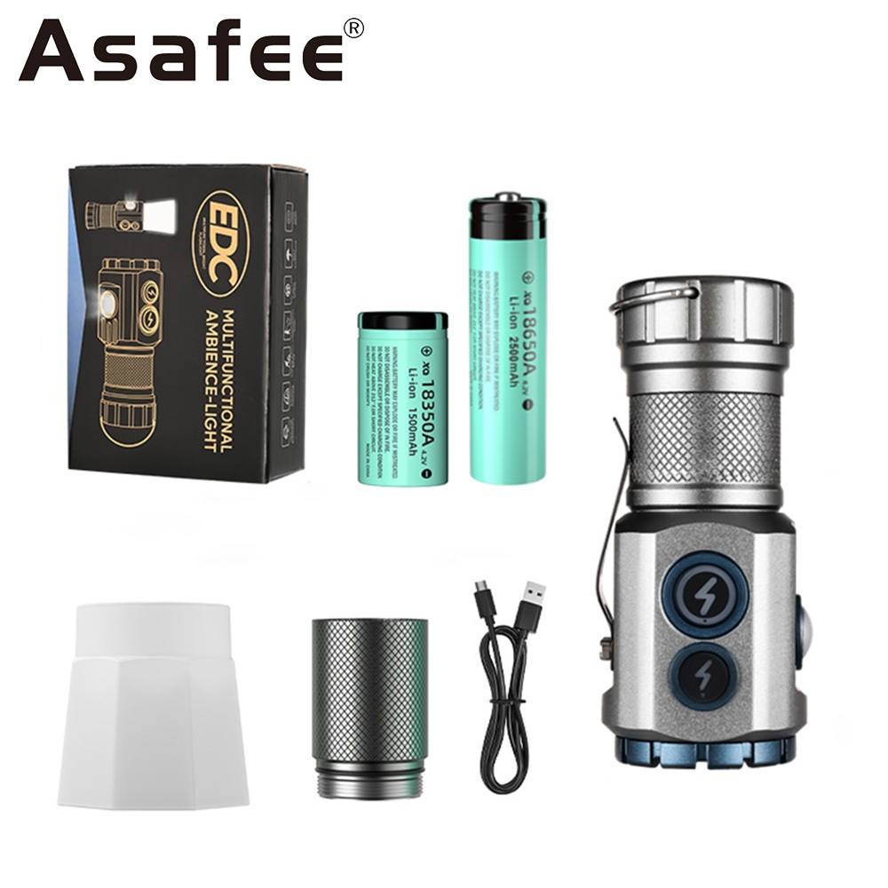 Asafee F235-X EDC Flashlight 3*P35+RPG Keychain LED Light Portable ...