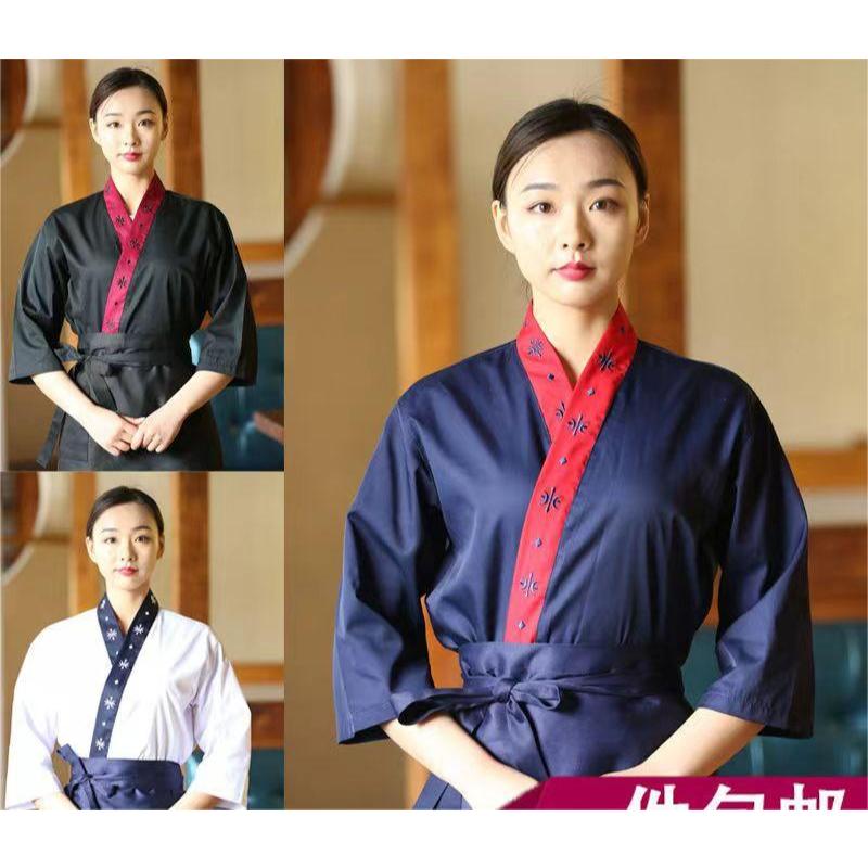 Japanese Cuisine Sushi Shirt Restaurant Cook Uniform Japan Izakaya Men ...