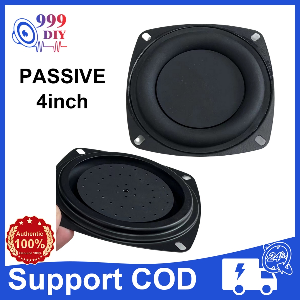 999DIY 4inch Speaker Passive Bass Speaker Tweeter High Power HiFi Bass ...