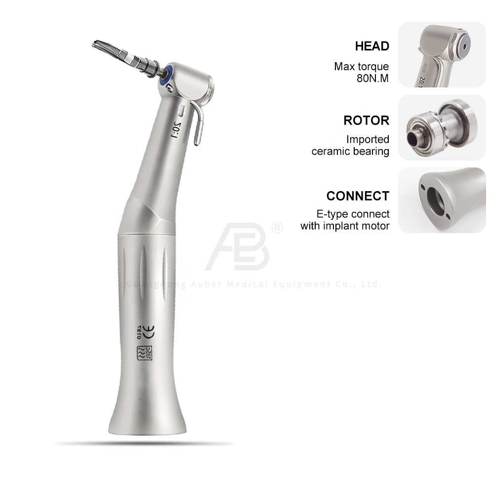 Promotion Dental Low Speed Handpiece 20:1 Reduction Implant Contra ...