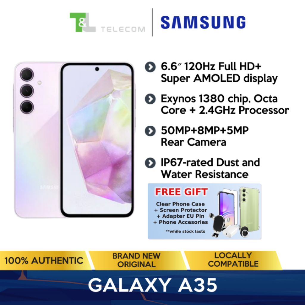 Samsung Galaxy A35 5G Smartphone | 8GB+128GB / 8GB+256GB | 5000mAh ...