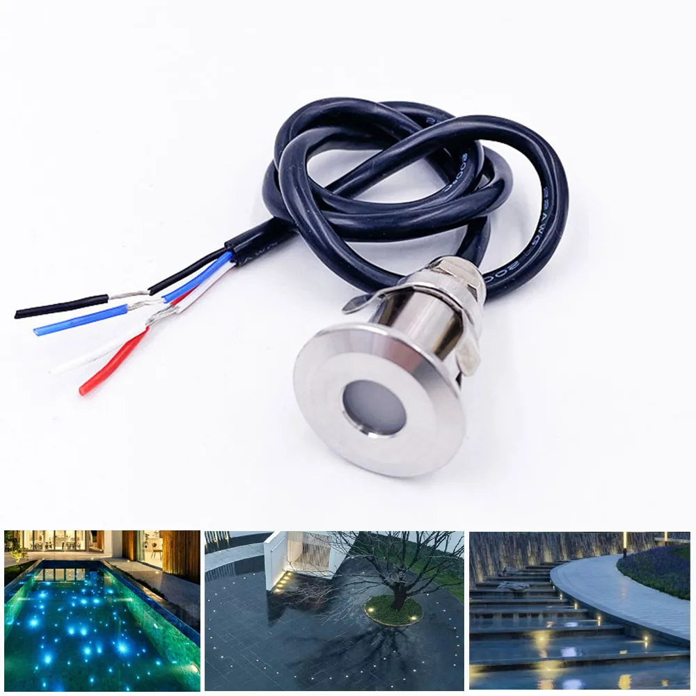 LED Mini Spotlight IP67 Outdoor DC12V 0.5W Recessed Waterproof ...