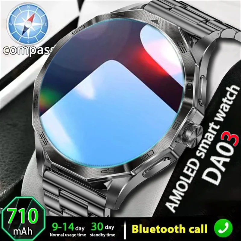2024 New GPS Track Smart Watch Men 1.85-Inch Ultra HD AMOLED Screen 710 Mah Battery Bluetooth ...