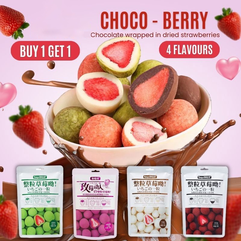 Choco Berry Original Japan Chocolate Coated Freeze Dried Strawberries ...