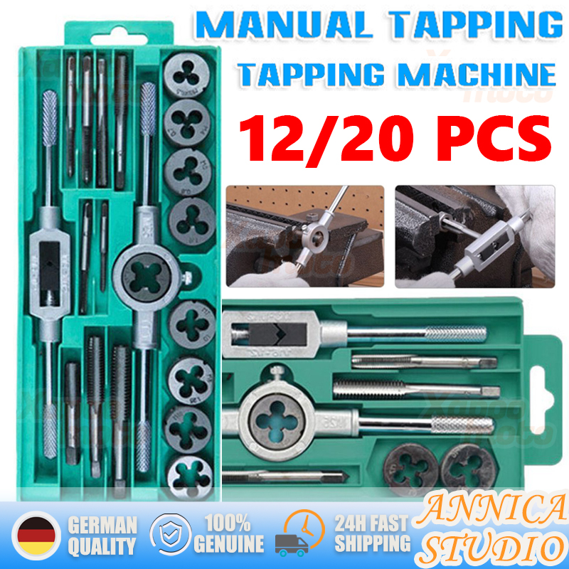 12/20/40pcs Tap Die Set M3-M12 Screw Thread Metric Taps Wrench DIY Kit ...