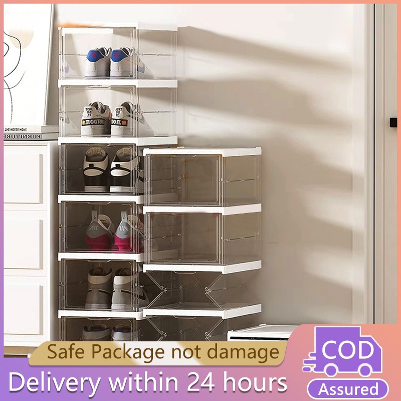【High quality】Foldable Shoe Box 6 Layer | Shopee Philippines