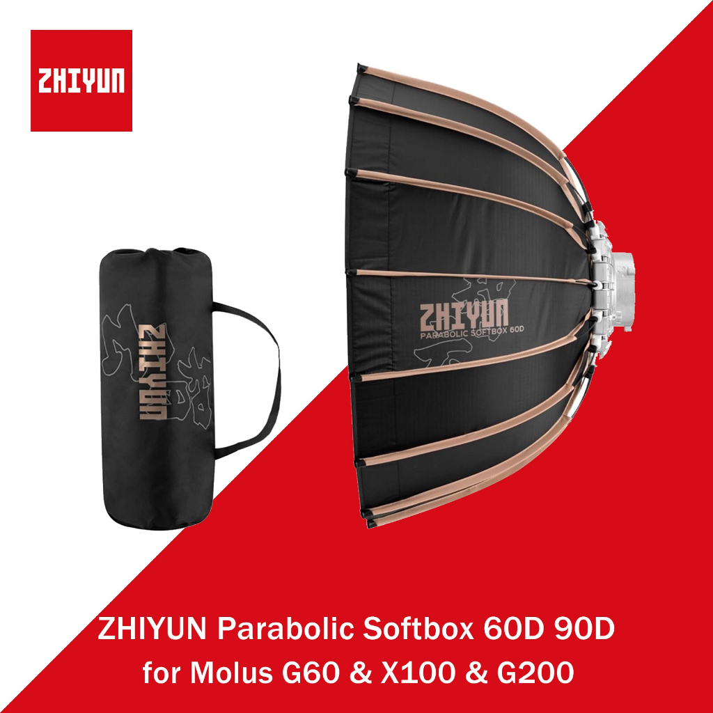 ZHIYUN Softbox 90D 60D Bowens Mount Light Diffuser for Molus G60 & X100 ...