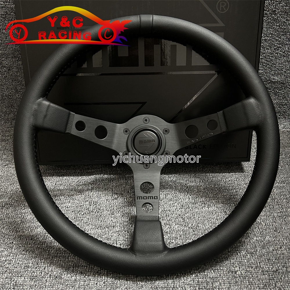 Brand New 14-inch MOMO Steering Wheel MOD 07-M40 Medium Concave Leather ...