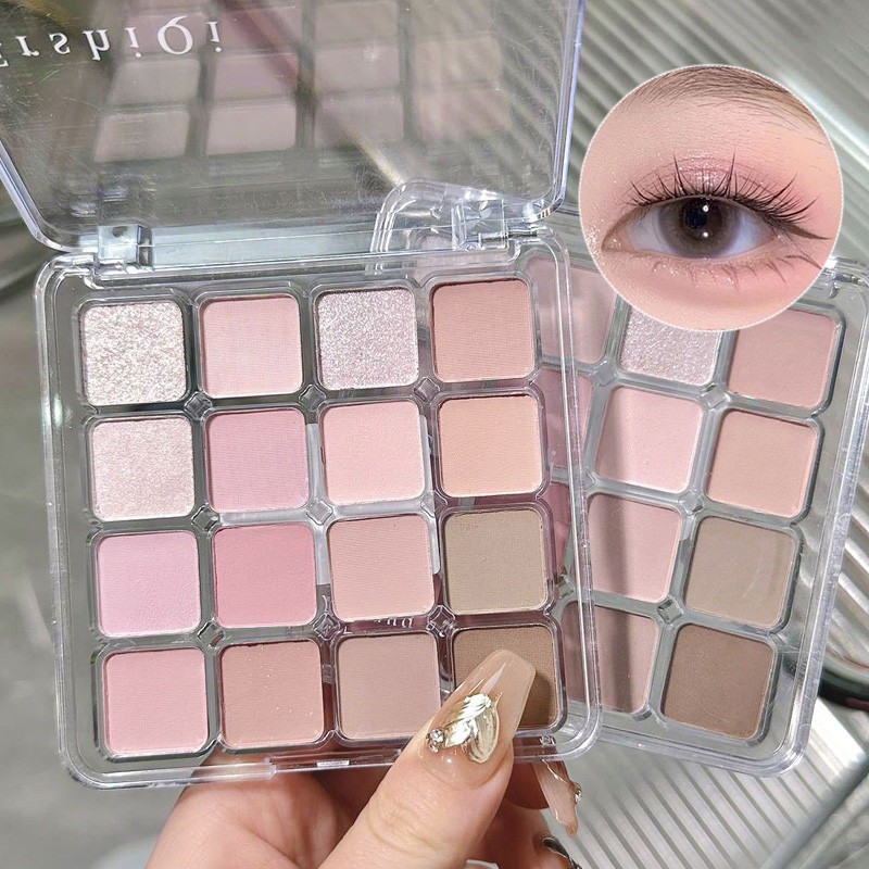 ErshiQi 16Colors Eye Shadow Pearl Matte Sequins Flash Eyeshadow Palette ...