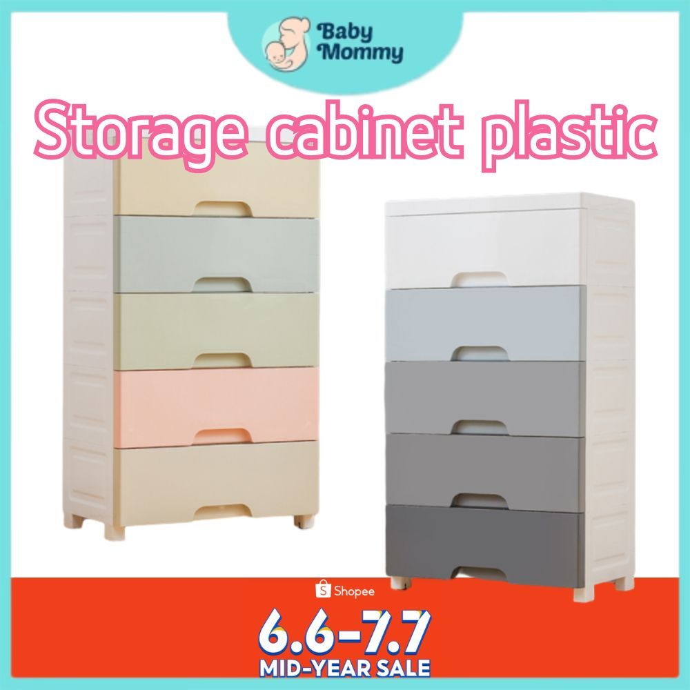 Gradient Grey 36cm Plastic Thickened Storage Drawer Cabinet With Wheels ...