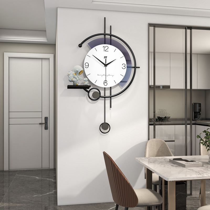 Living Room Large Swing Wall Clock, Astronaut Modern Minimalist ...
