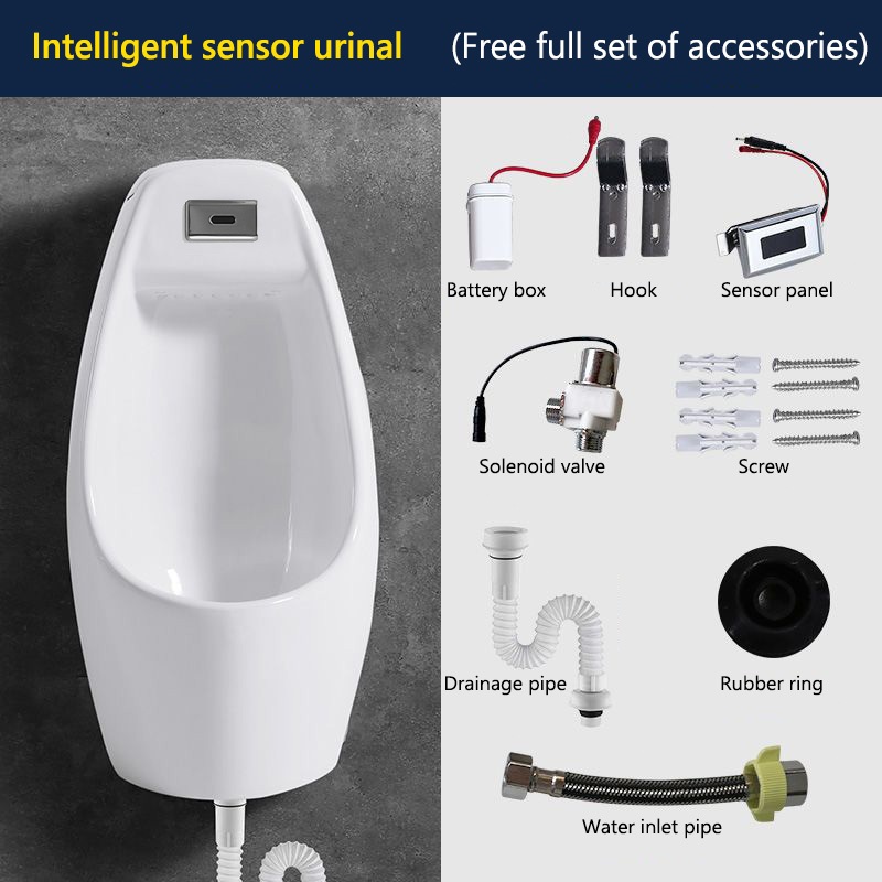 Floor Standing Ceramic Urinal For Men Smart Male Urinal Wall Mounted ...