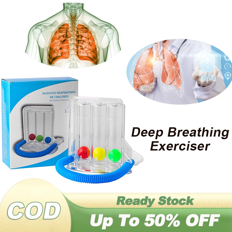3-Ball Deep Breathing Exerciser Inhaling Breath Measurement System ...
